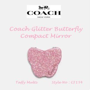 Coach | Makeup | Nwtcoach Pink Glitter Butterfly Compact Mirror | Poshmark